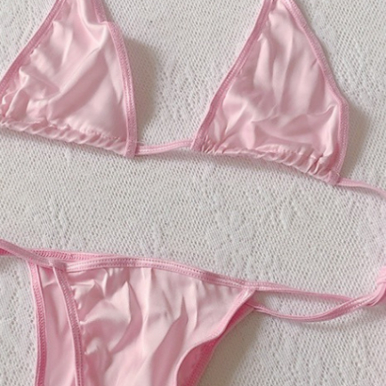 [30-100kg ] Set đồ lót áo bra quần lụa Satin nhiều tông màu không gọng ...