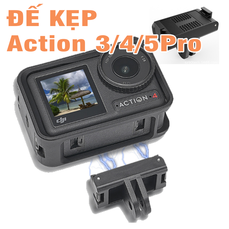 Ngàm kẹp Action 5pro action4 / 3 bằng hợp kim nhựa có nam châm hút - Phụ kiện máy quay hành động ...
