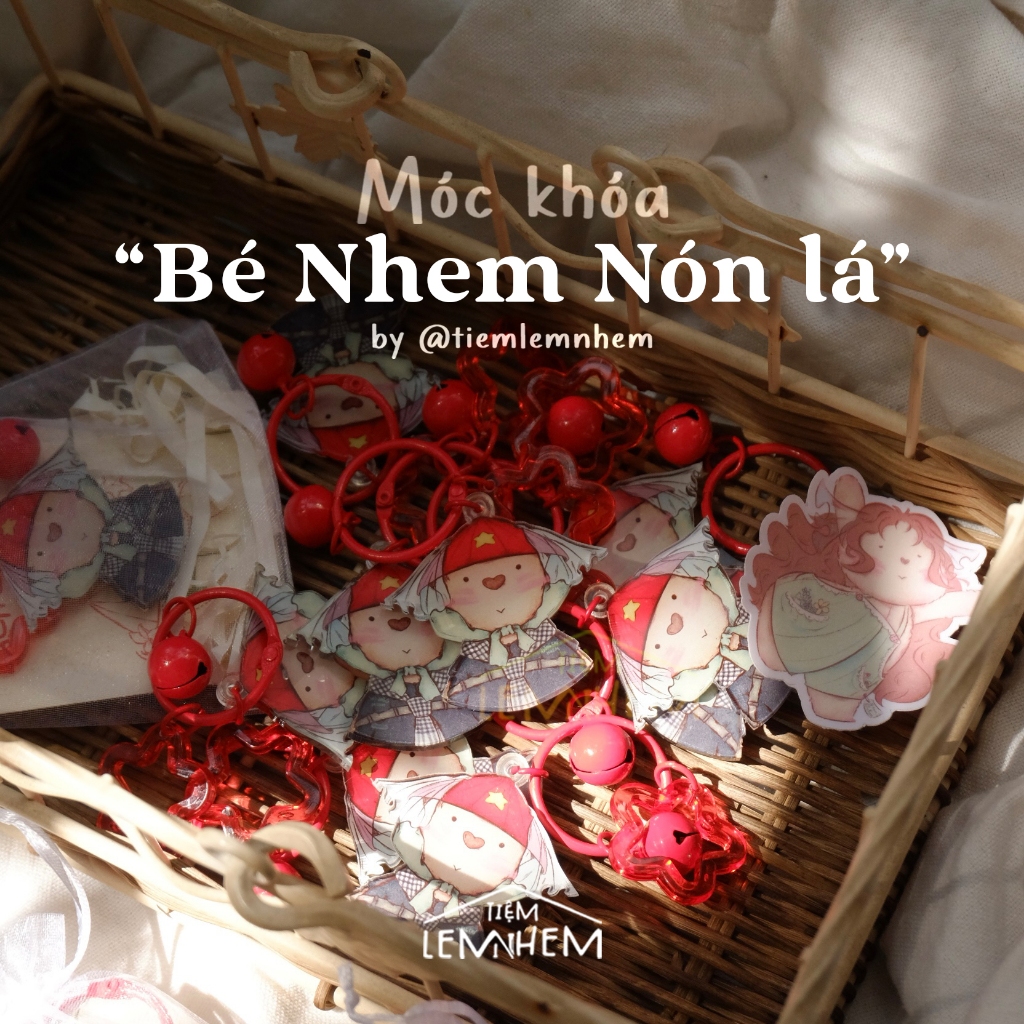 Móc khóa "Bé Nhem Nón lá" | Lemnhem (Bé Nhem series) | Shopee Việt Nam