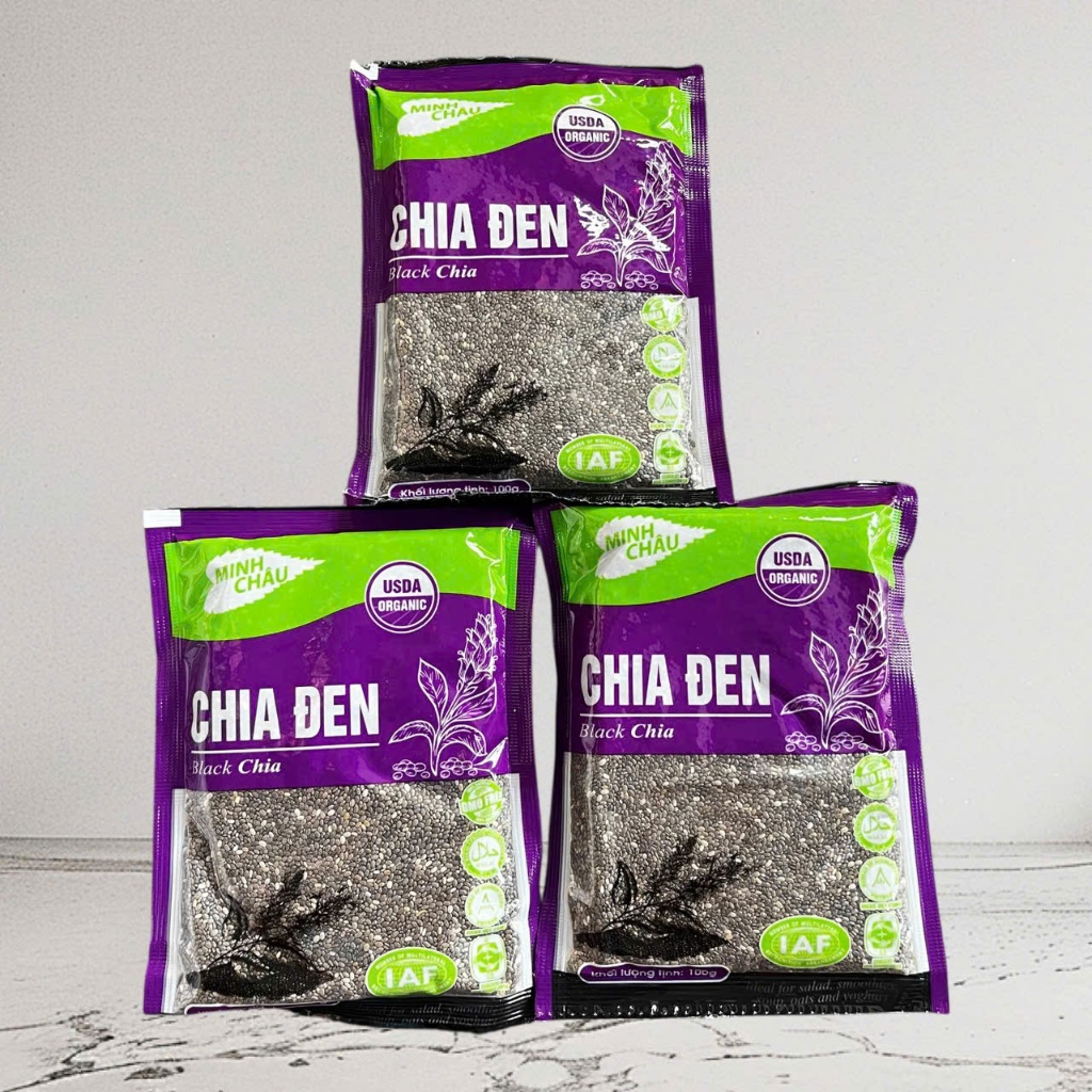 Hạt Chia Đen ORGANIC Minh Châu 100g | Shopee Việt Nam