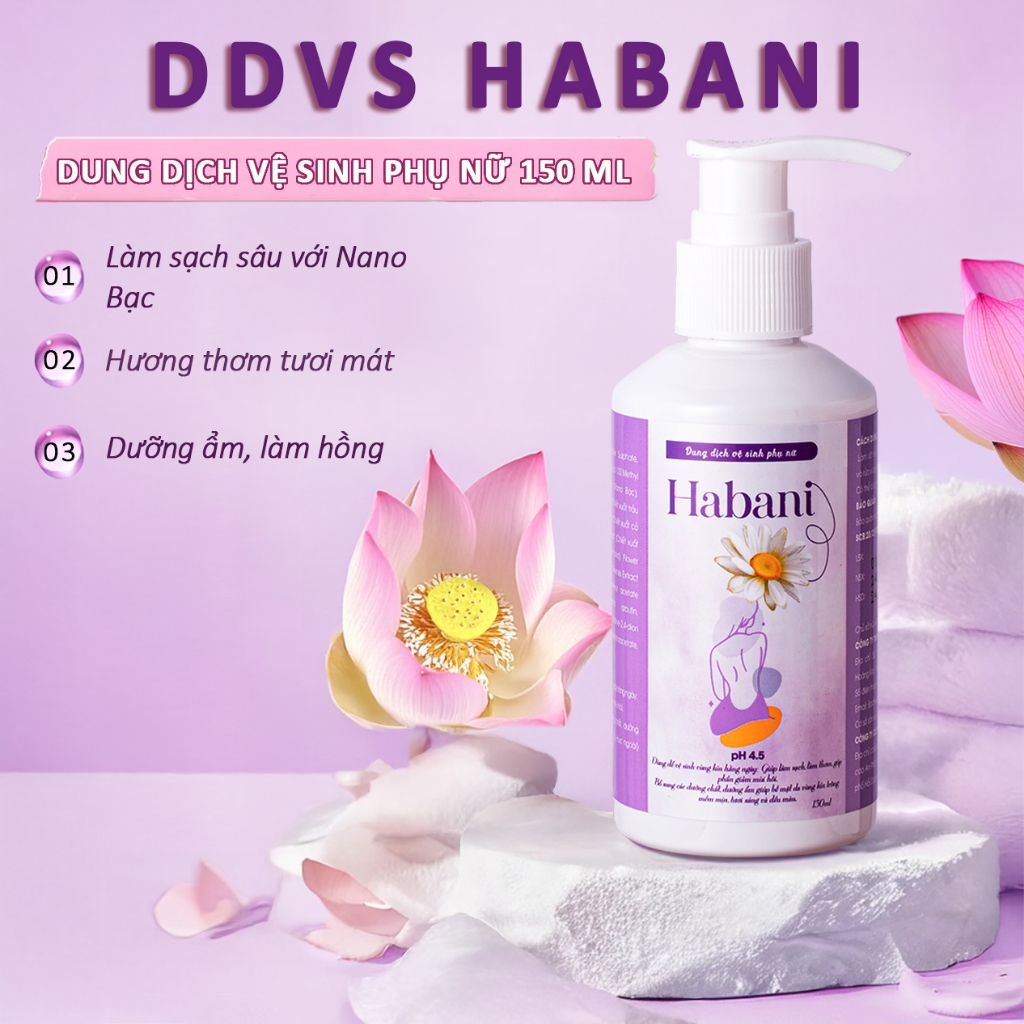 Dung Dịch Vệ Sinh Phụ Nữ Habani 150ml Bổ Sung Nano Bạc Giúp Rửa Sạch ...