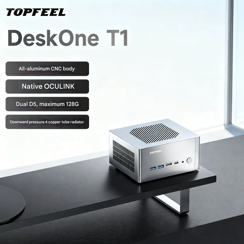 mini PC TOPFEEL DeskOne T1 / T8130M Ryzen 7 8745HS Body Full Hợp Kim ...