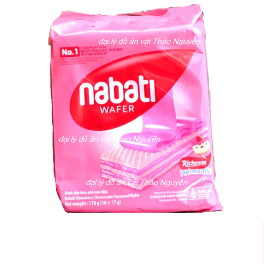 Bánh xốp Nabati ( 1 bịch = 10 túi x 17g/ túi ) 4 vị phô mai-dâu-socola ...