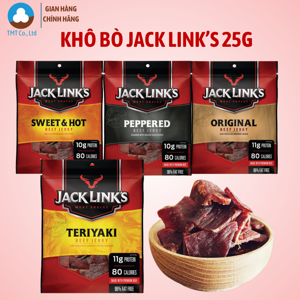 Khô bò Jack Link's 25g nhập khẩu New Zealand, nhiều vị | Shopee Việt Nam
