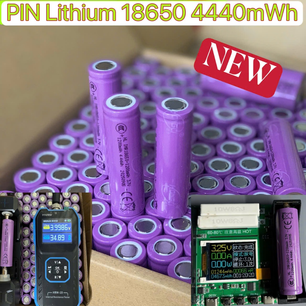 ( COMBO 5) Cell PIN 18650 Mới 4440mWh Pin Dung Lượng Chuẩn 3,7v Dùng ...