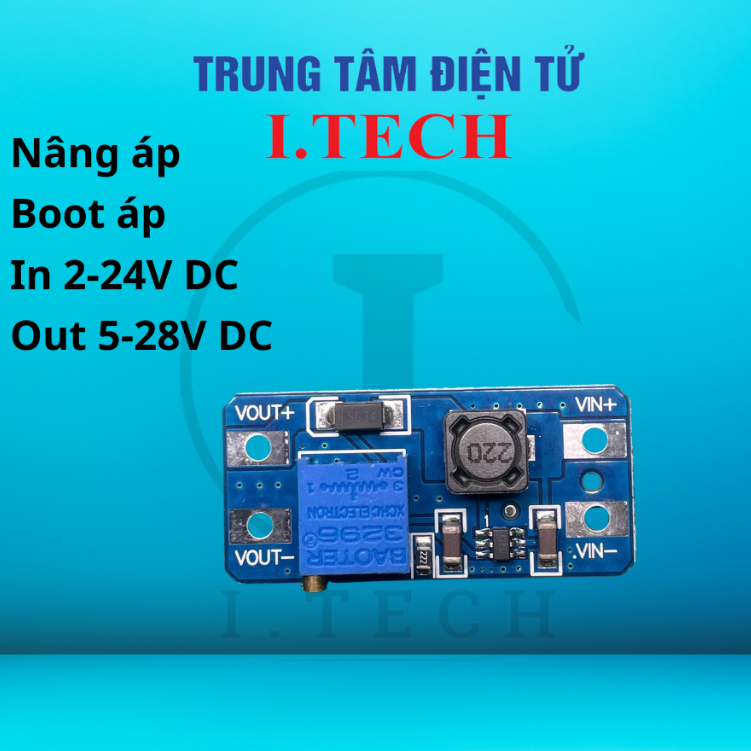 Mạch BOOST, Tăng Áp MT3608 2A DC-DC - Điện Áp Vào 2V-24V Ra 5V-28V ...