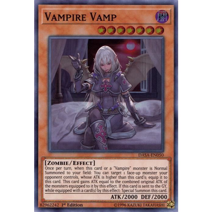 [ Bài Yugioh Chính Hãng ] Vampire Vamp - DASA-EN050 - Super Rare 1st ...