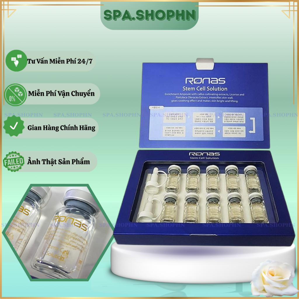 (Chính Hãng)Tế Bào Gốc Ronas Stem Cell Solution Hộp 10 Chai Ronas Phục ...