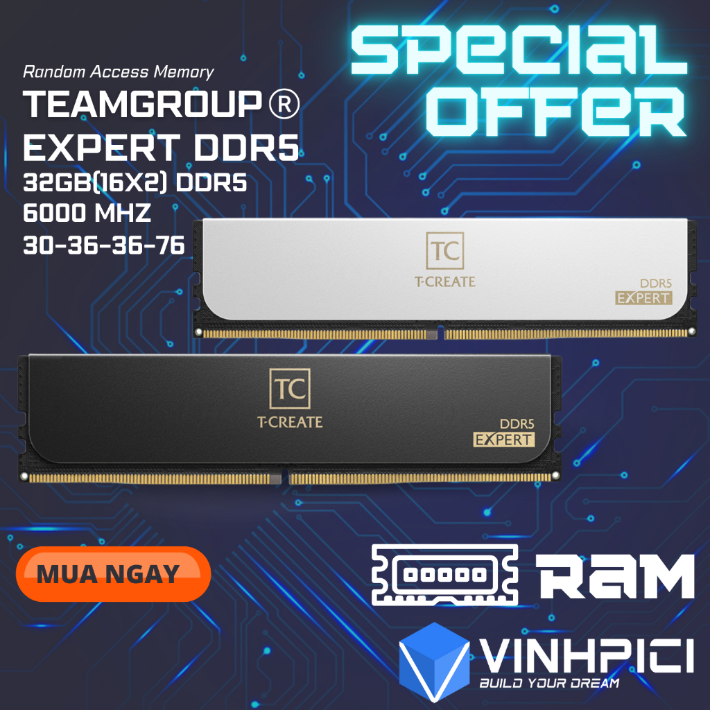 Ram TEAMGROUP T-CREATE EXPERT DDR5 6000MHz 32GB (16GBx2 ...