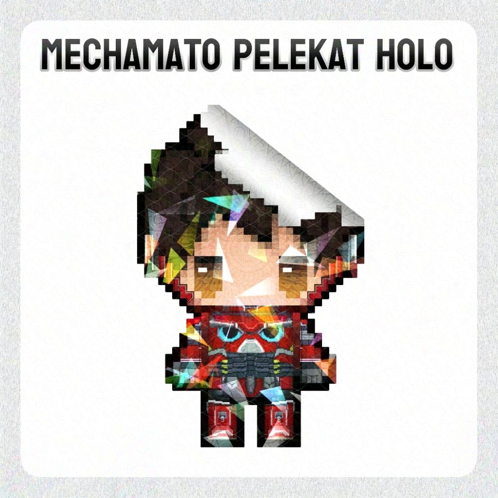 [CHỌN LẺ] PIXEL ART STICKER Mechamato | Hình dán Mechamato khối hộp ...
