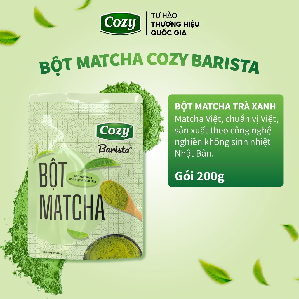 Combo Matcha Cozy Barista, Bột Trà Xanh Cozy, Pha Matcha Latte Chuẩn Vị ...