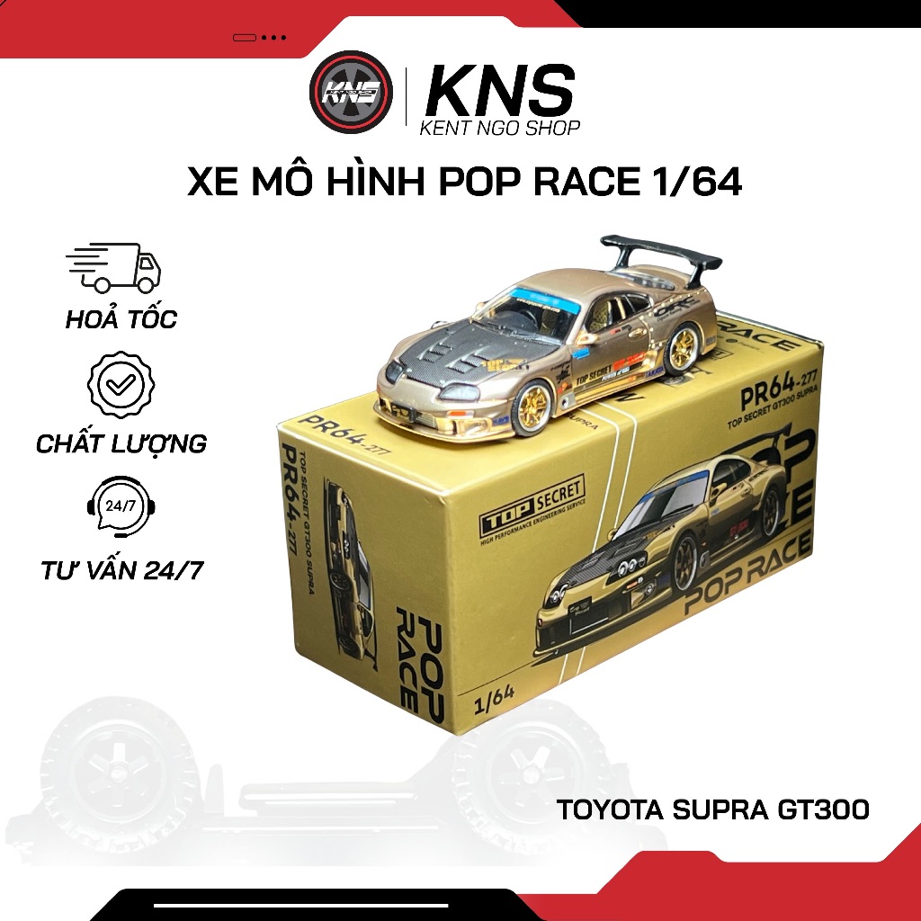 Xe mô hình ô tô tỷ lệ 1/64 mô phỏng Pop Race Top Secret Toyota Supra ...