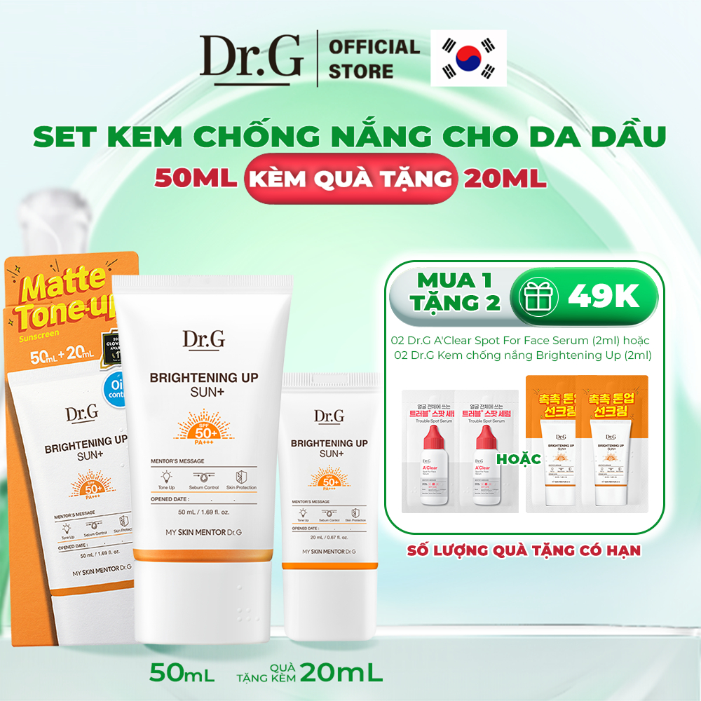 [Set live 70ml] Kem Chống Nắng Dr.G Brightening Up Sun+ SPF50+ PA ...