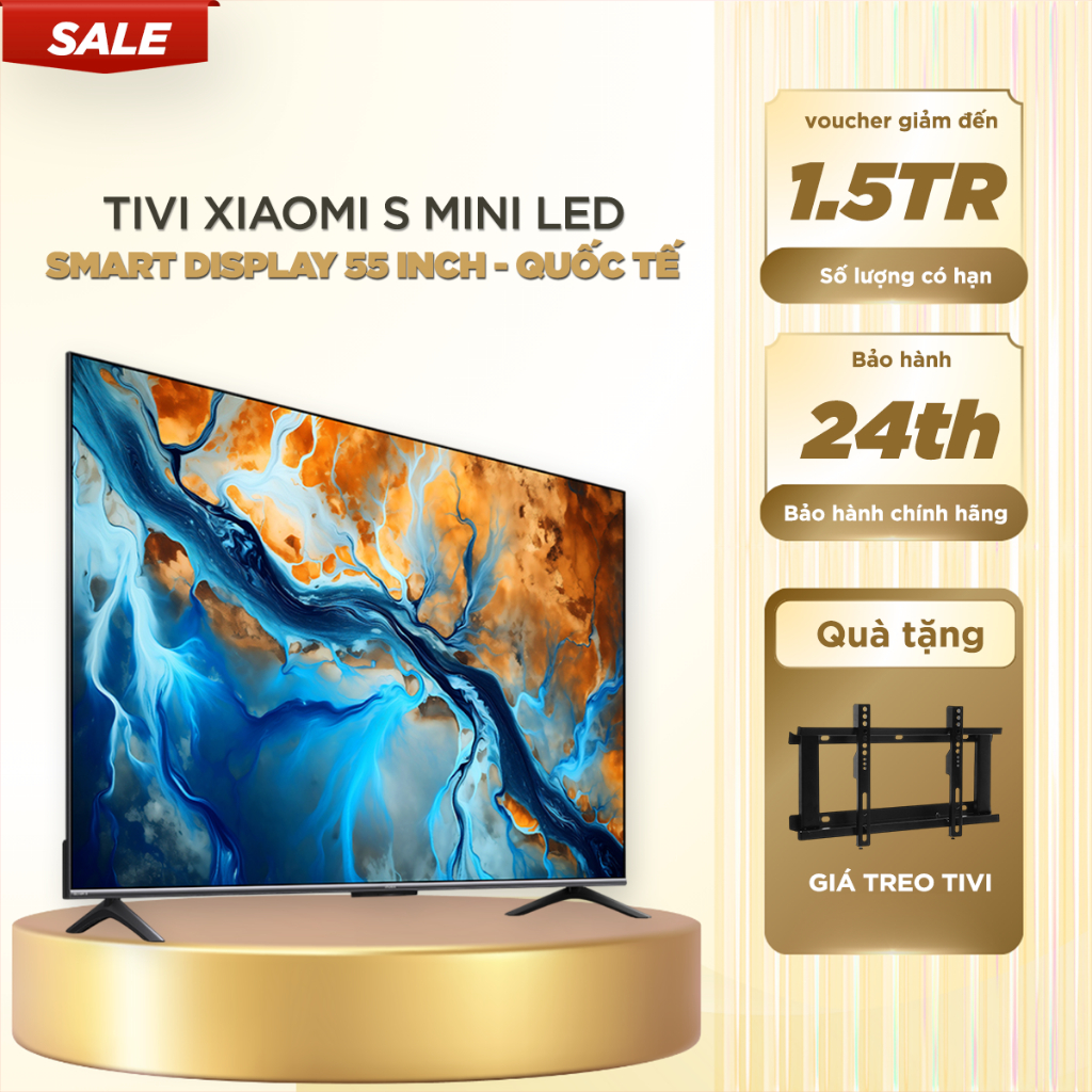 Tivi Xiaomi 55 inch Smart Display S Mini LED 2025 – Màn hình 4K, tần số ...