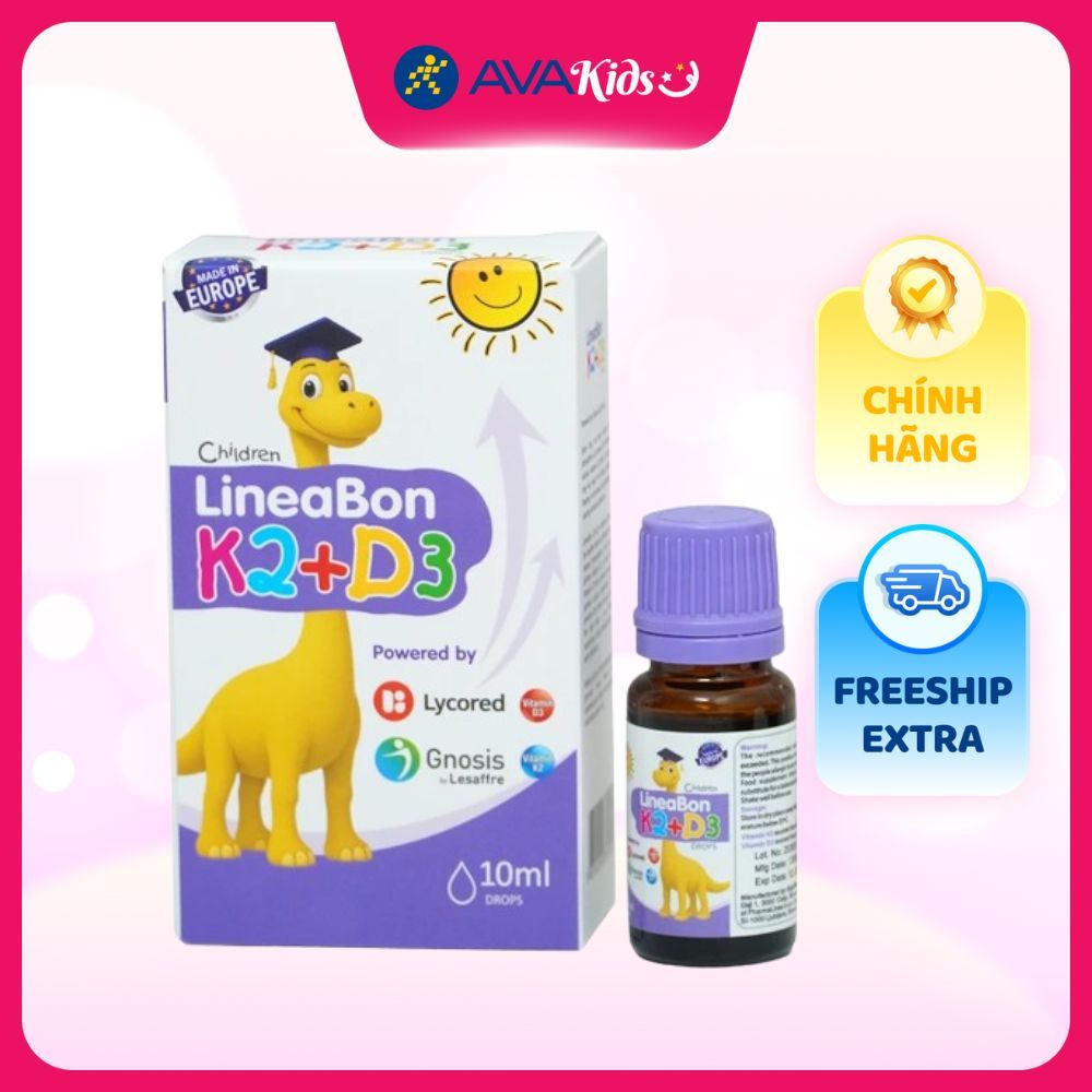 LineaBon K2+D3 hỗ trợ hấp thu canxi, 10 ml dạng nhỏ giọt (từ 0 tháng ...