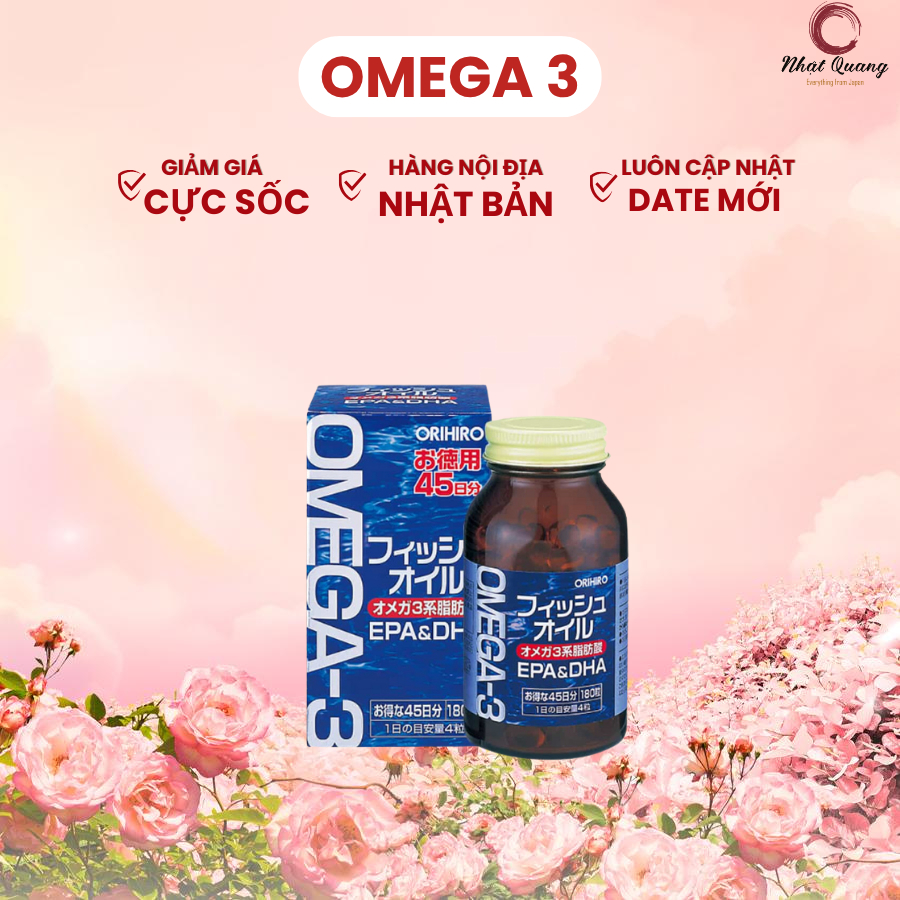 Viên Dầu Cá Omega 3 Orihiro 180V Nhật Bản | Shopee Việt Nam