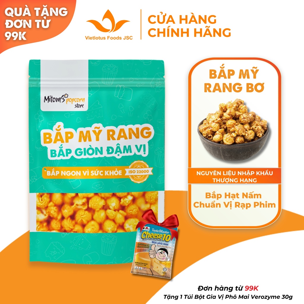 Bắp Rang Bơ Mitom's Popcorn - Bỏng Ngô Mỹ Giòn Rụm, Đậm Vị chuẩn Rạp ...