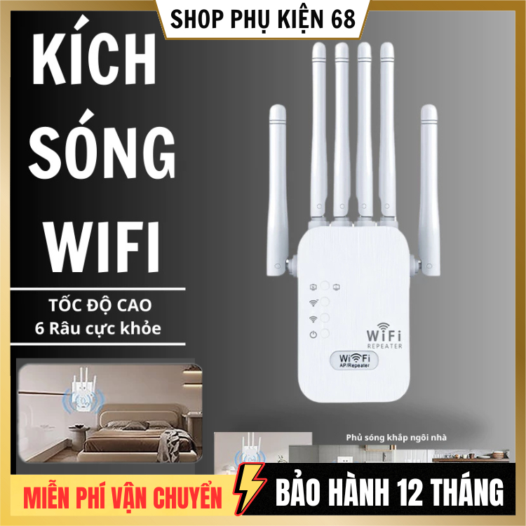 Bộ Kích Sóng Wifi 6 Râu Tốc Độ Cao 300 Mbps - Kích Wifi Truyền Sóng ...