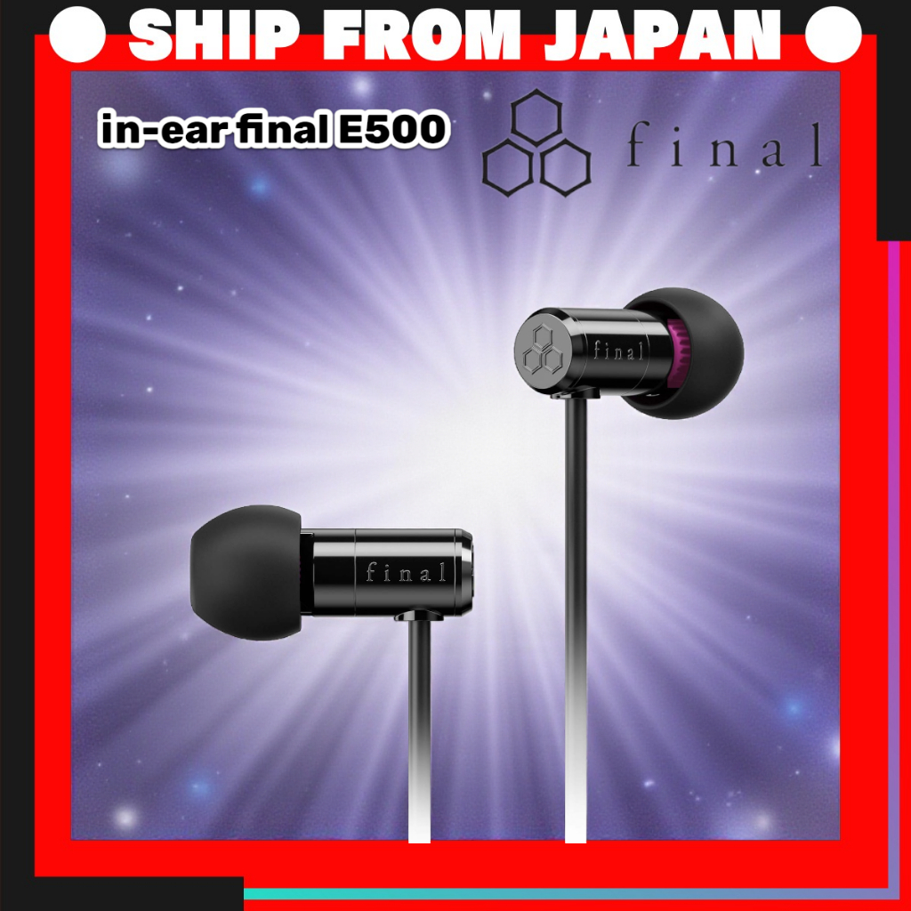 Tai nghe in-ear final E500 – Tối ưu cho VR / Binaural / ASMR (Màu đen ...