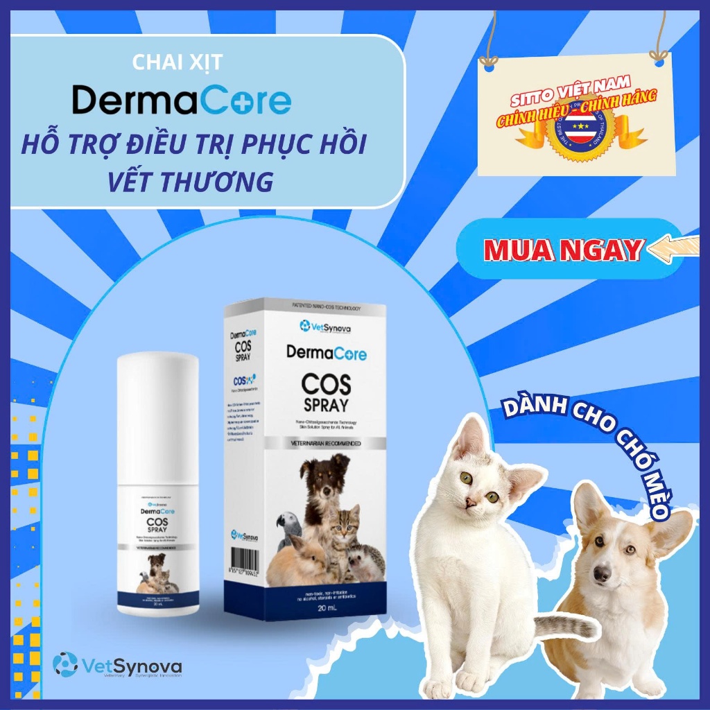 DERMACORE COS Spray – Khử mùi & dưỡng ẩm, hỗ trợ lành vết thương cho ...
