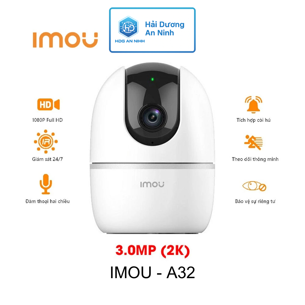 Camera WIFI xoay 360 IMOU A32 3MP, Camera trong nhà, chính hãng ...