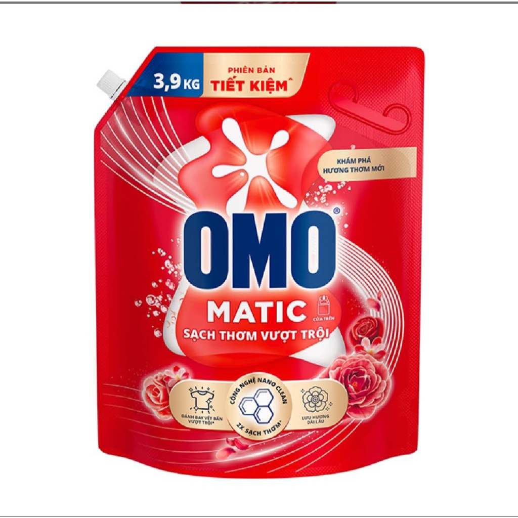 NƯỚC GIẶT OMO MATIC CÔNG NGHỆ 2X SẠCH THƠM TÚI 3,9kg | Shopee Việt Nam