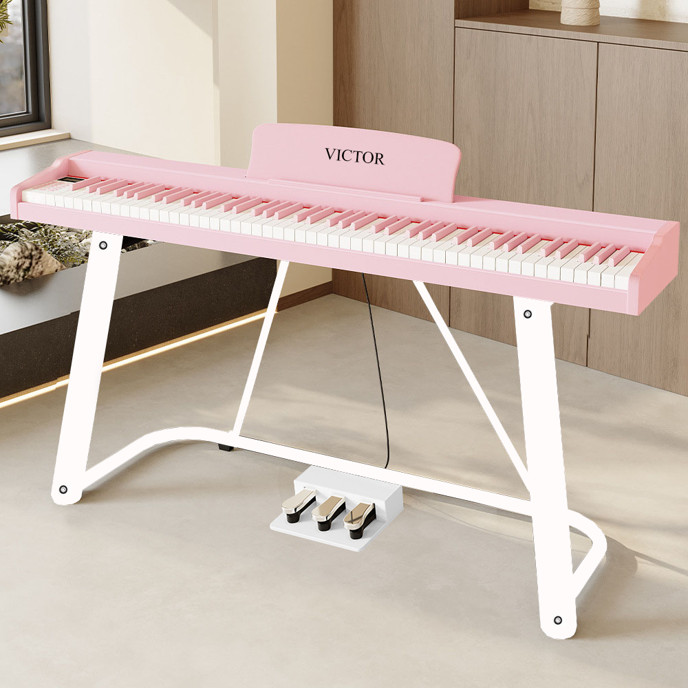 [CHÍNH HÃNG] ĐÀN PIANO ĐIỆN VICTOR PINK VT02 TẶNG FULL PHỤ KIỆN + KHOÁ ...