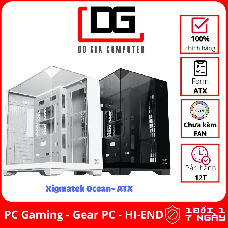 Vỏ case máy tính Xigmatek Ocean - Form ATX - 3 mặt kính | Shopee Việt Nam