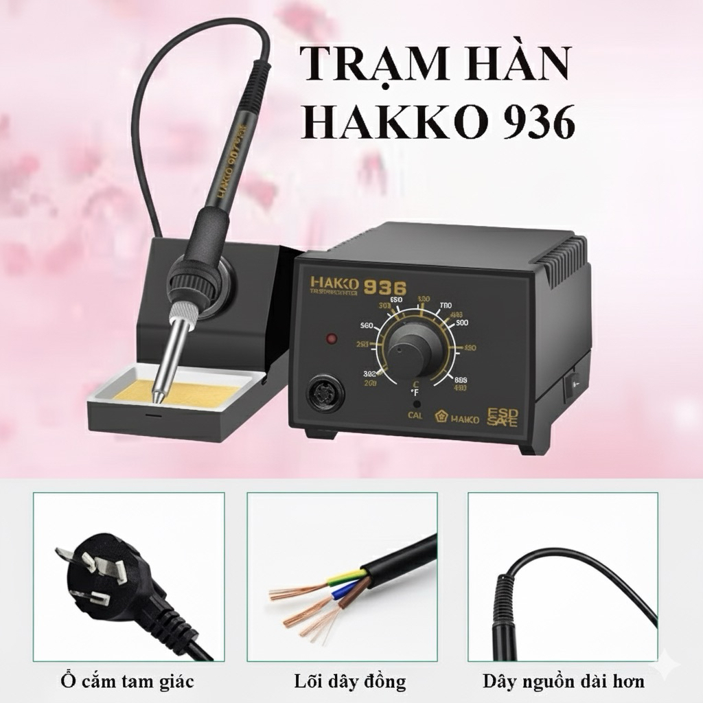 Trạm Hàn HAKKO 936 Và Tay Hàn HAKKO 907 Máy Điều Chỉnh Thiệt Độ Cố Định ...