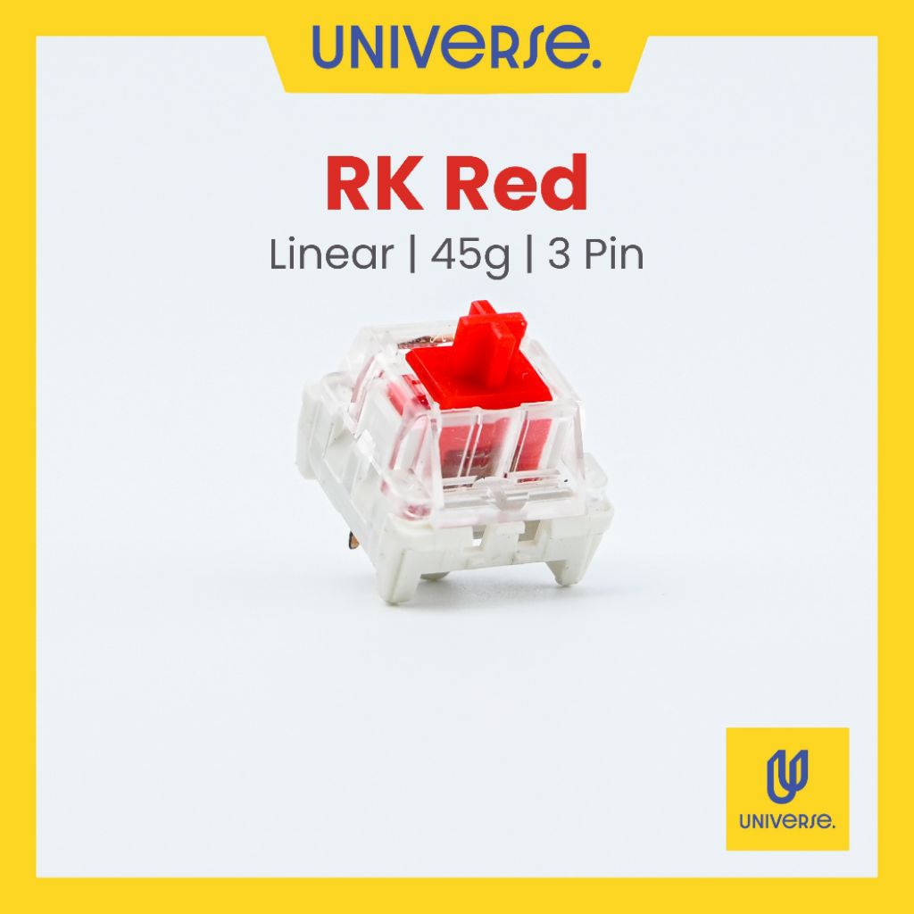 10 Switch Royal Kludge RK Red Switch 3 Pin Linear Switch 45g PC + POM ...