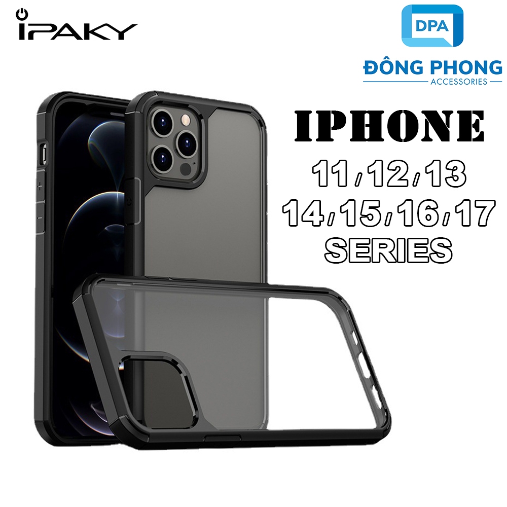 Ốp Lưng Chống Sốc Cho iPhone 11, 12, 13, 14, 15, 16, 17 Series iPaky ...
