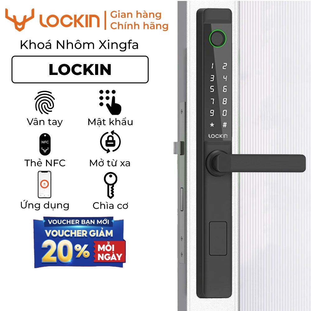 Khóa vân tay Lockin Slim Lock Pro cho cửa nhôm XingFa - Mở khóa vân tay ...