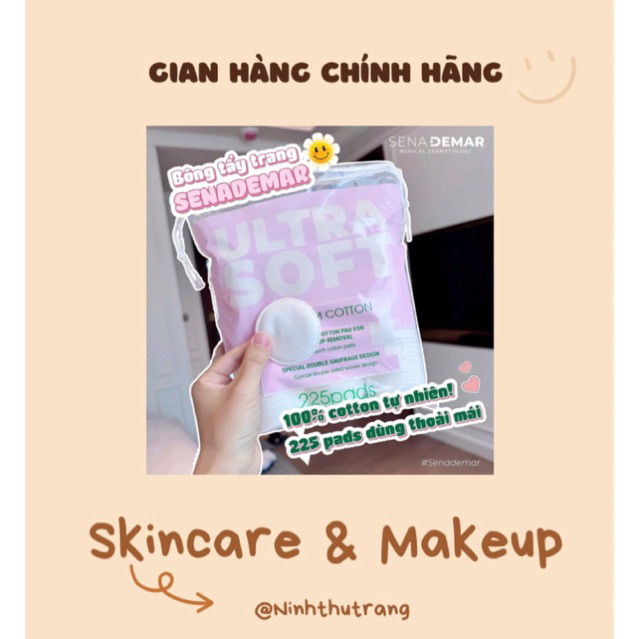 BÔNG TẨY TRANG SENA DERMA 225 MIẾNG | Shopee Việt Nam