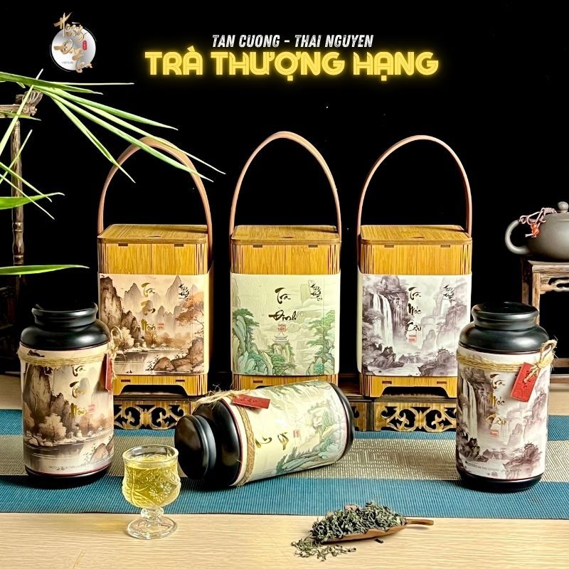 Hộp Gỗ Chè Tân Cương Thái Nguyên Thượng Hạng HOÀNG ĐAN TEA Quà Uống Trà ...