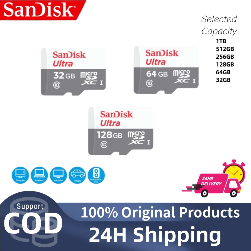 Thẻ Nhớ SanDisk Ultra Class 10, Dung Lượng 32GB/ 64GB/ 128GB/256GB Tốc ...