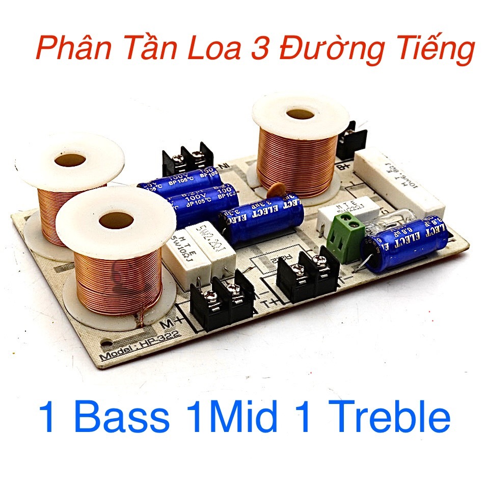 Mạch Phân Tần Loa 3 Way HP-322 1 Bass 1 Mid 1 Treble 250W RMS Cho Loa ...