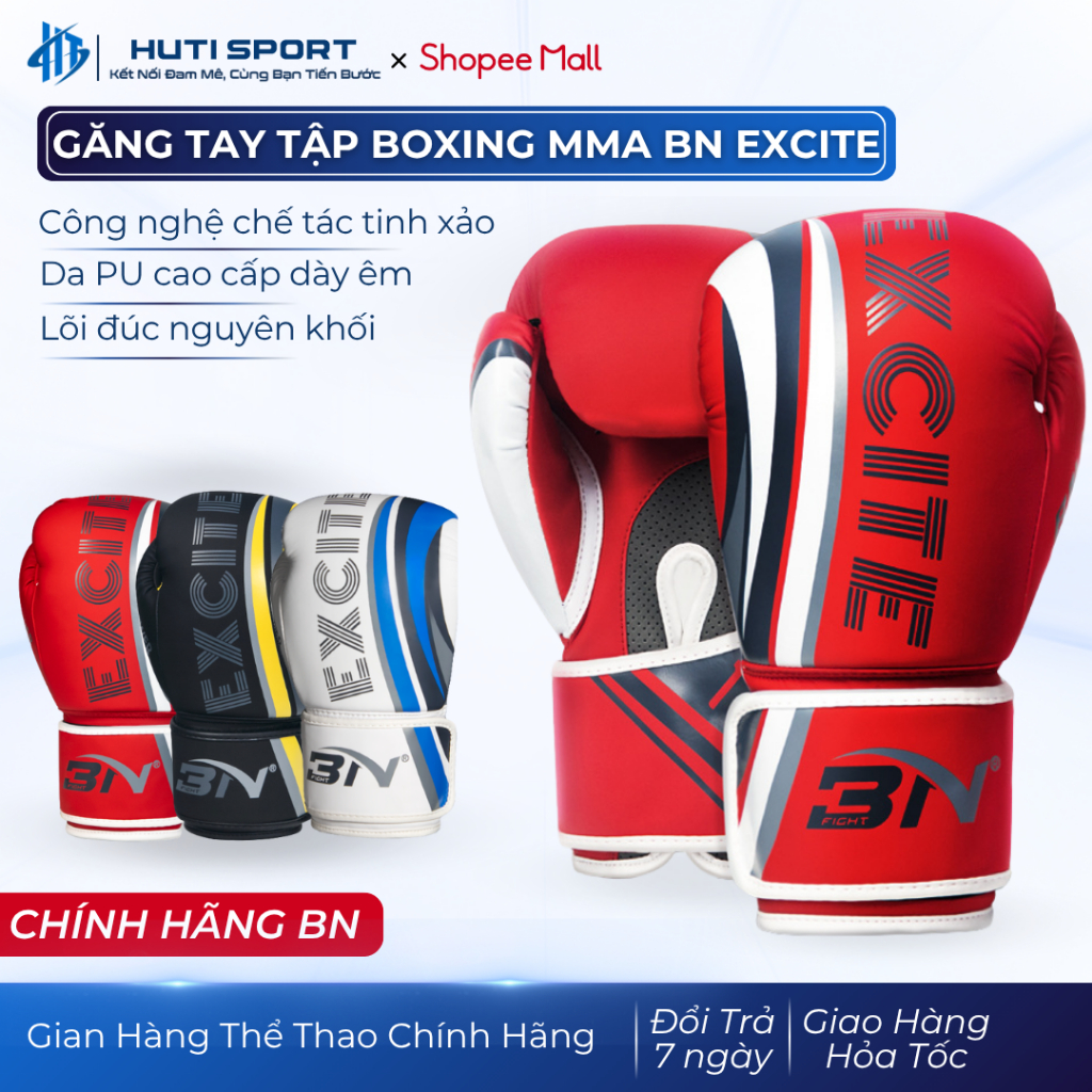 Găng Tay Boxing, Bao Tay Đấm Bốc Quyền Anh Nam Nữ BN 4.0 EXCITE Cao Cấp ...