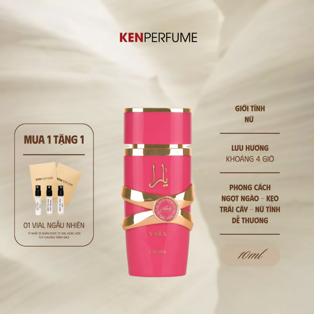 10ML Lattafa Yara Candy | Nước Hoa Nữ | Ken Perfume | Shopee Việt Nam