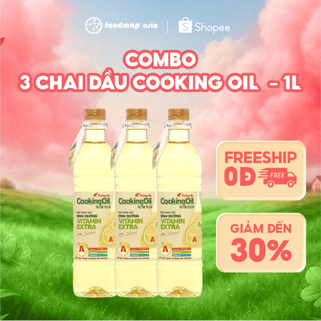 Dầu Ăn Cooking Oil Nutri Plus Tường An - Combo 3 Chai 1L - FoodMap ...