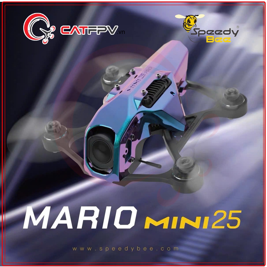 Speedybee Mario mini 25 -PNP ELRS_ Canoby màu trắng ( Không bao gồm Cam ...