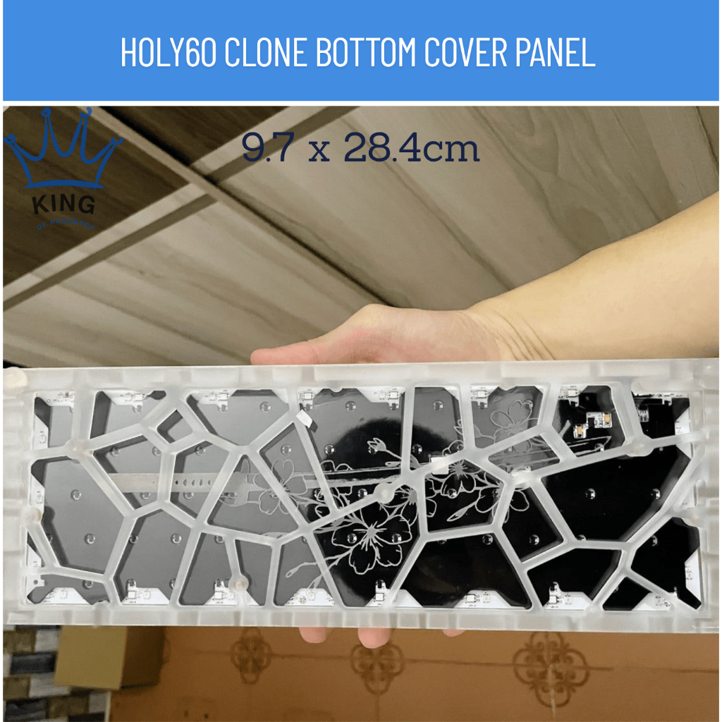 Holy60 Clone Bottom Cover Panel - Bằng mica Trong, mica Đen 1.5mm, 3mm ...