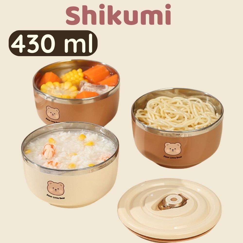 Bát ăn mì inox 304 chống nóng lớp ngoài cách nhiệt SHIKUMI Tô ăn mì ...