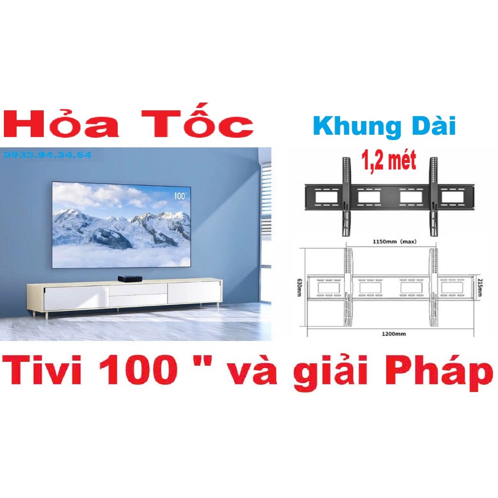 Khung treo tivi 100 inch Samsum LG Panaasonic Xiaomi Sony | Shopee Việt Nam