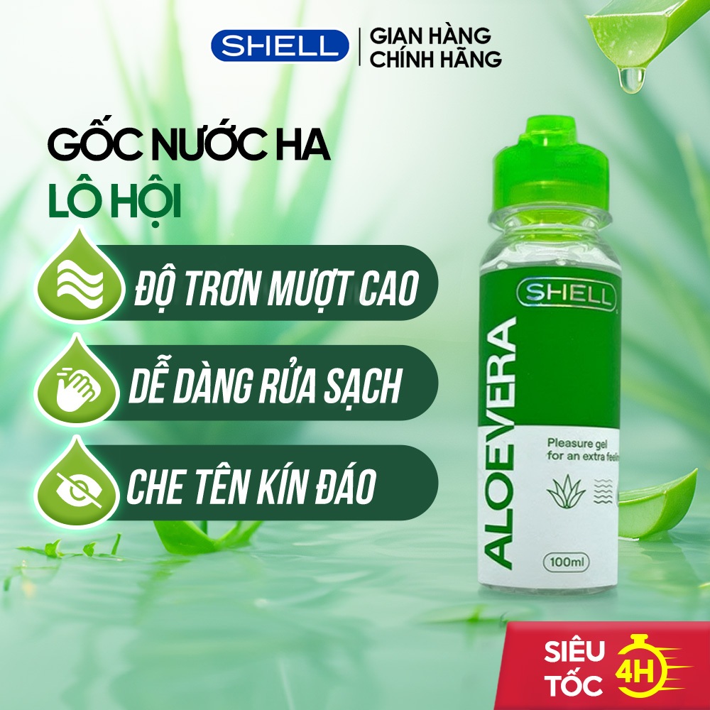 Gel bôi trơn tinh chất lô hội Shell Aloe Vera - Chai 100ml | SHELL ...