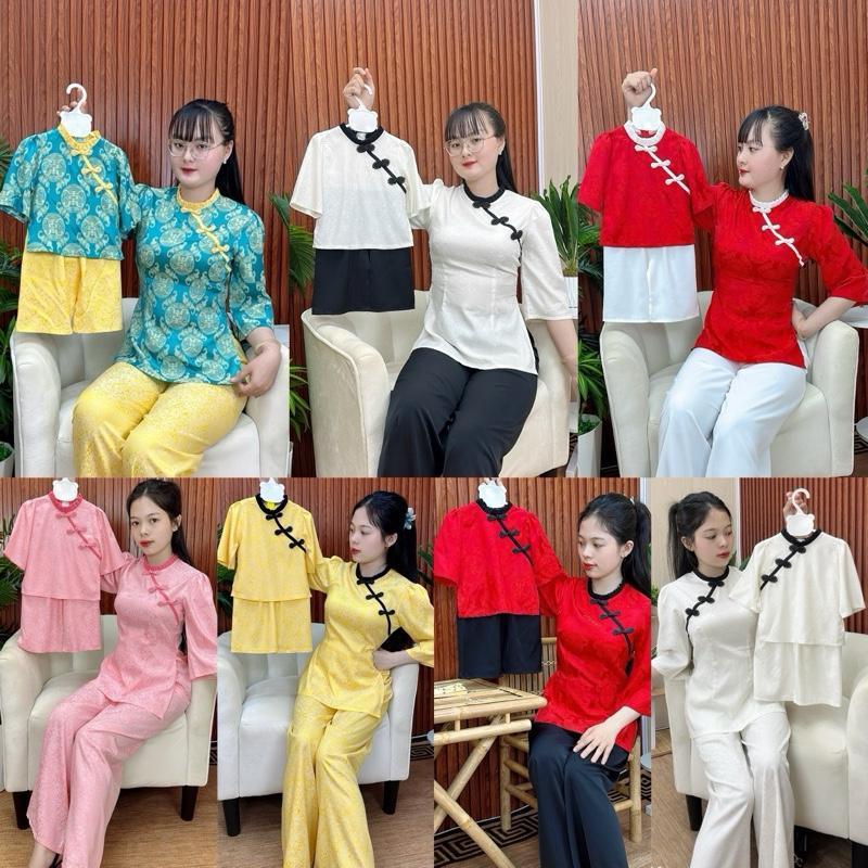 Bà Ba Thiết Kế Cổ Sếp Li Tay Lỡ Dây Khóa Kéo Chất Liệu Vãi Gấm 2Da Cao ...