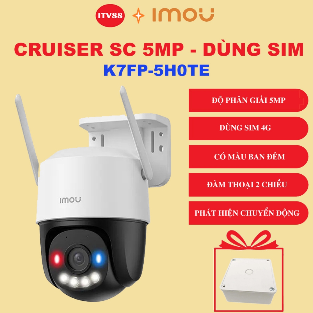 [TẶNG HỘP KT] CAMERA IMOU CRUISER SC - 5MP l DÙNG SIM 4G l CẢNH BÁO ĐÈN ...