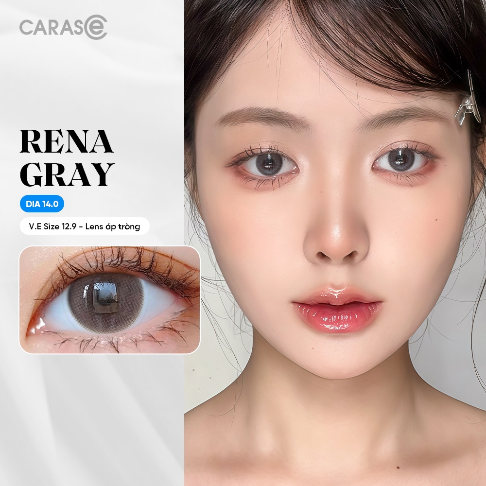 [1 chiếc] Kính áp tròng khoá ẩm 1 Ngày Màu Xám Nâu Trầm Tự Nhiên CARASE ...