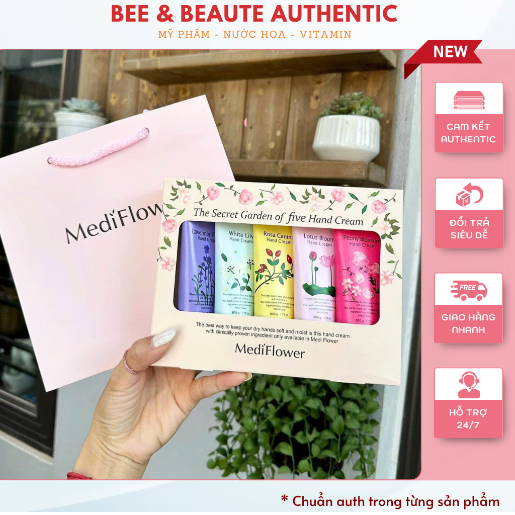 Set kem dưỡng da tay Hàn Quốc Mediflower | Shopee Việt Nam