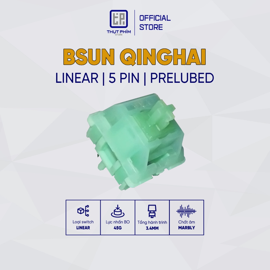 Switch BSUN Qinghai Công tắc bàn phím cơ Linear 45g Marbly Thụt Phím ...
