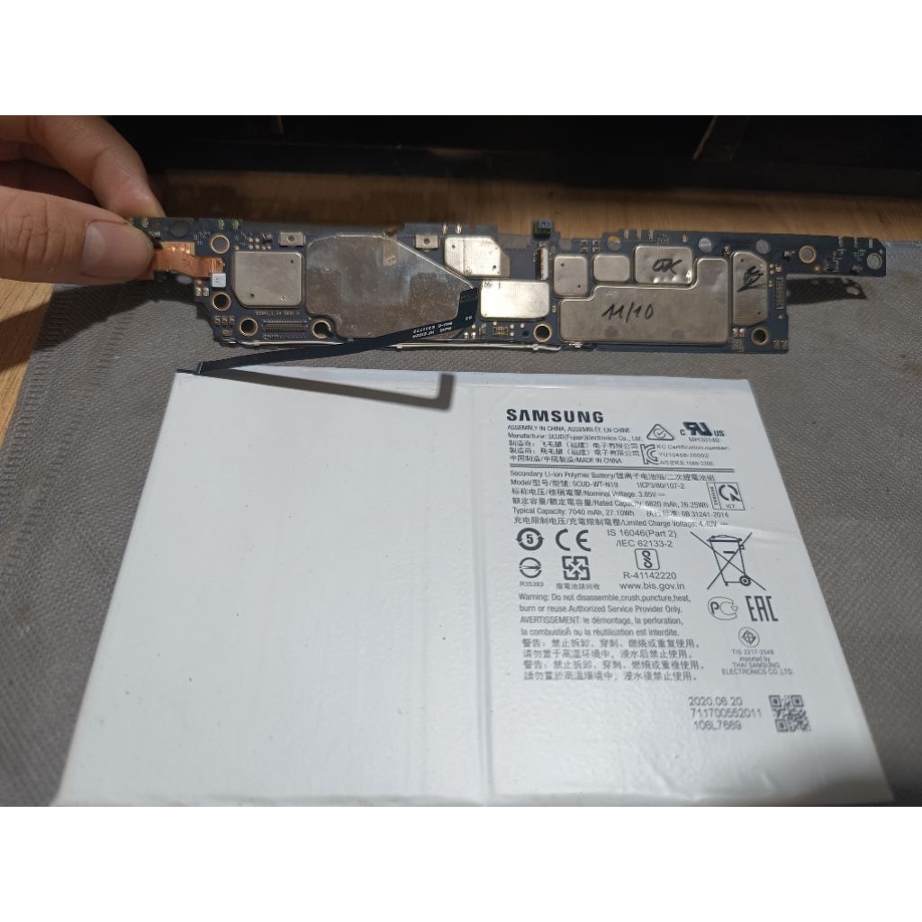 Cụm Main Samsung Tab A7 sống zin , pin zin tháo máy | Shopee Việt Nam